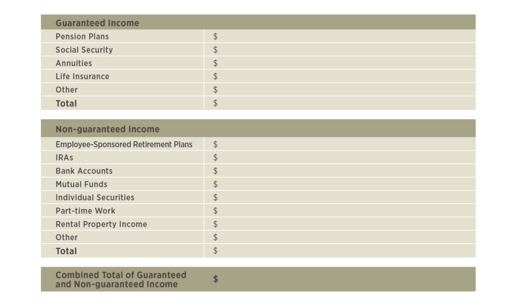 Retirement Planning Worksheet - 6 Meridian